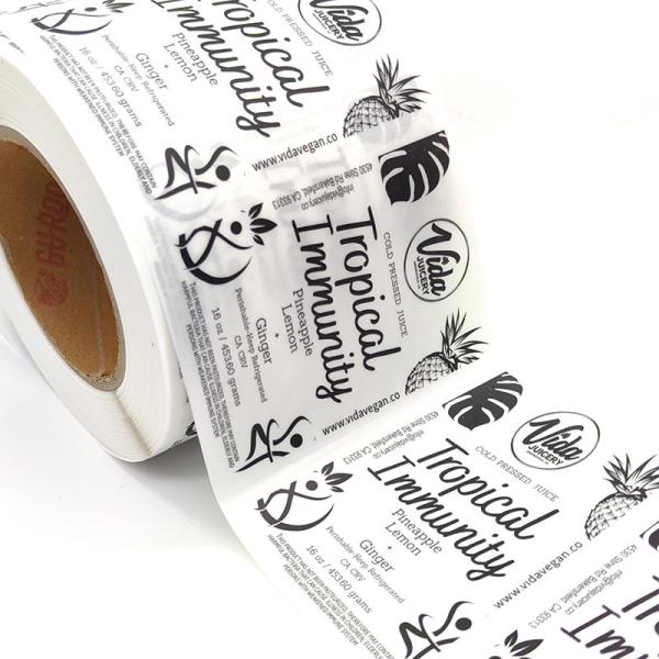 Quality Matte Laminate White Label Cosmetics Glossy Waterproof Vinyl Sticker Glossy for sale