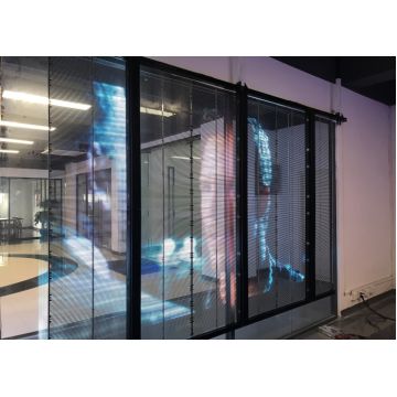 Quality Full Color Glass Window LED Display , 3840HZ P7.81 Clear Led Screen for sale