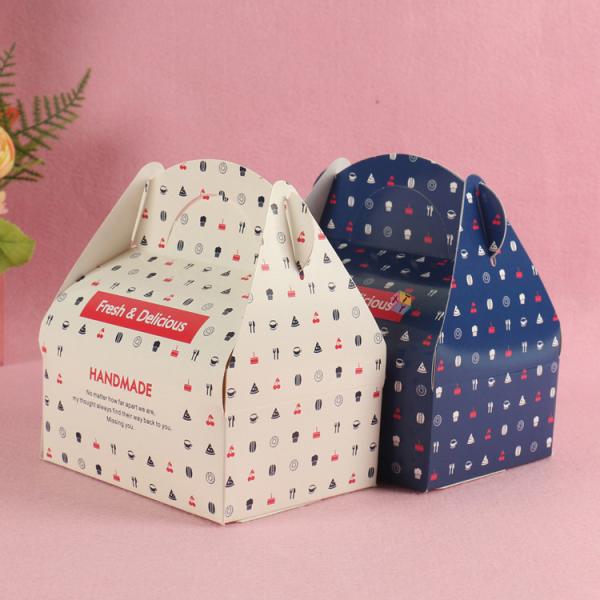 Quality Cardboard CMYK Custom Food Packaging Boxes Birthday Wedding Cake for sale