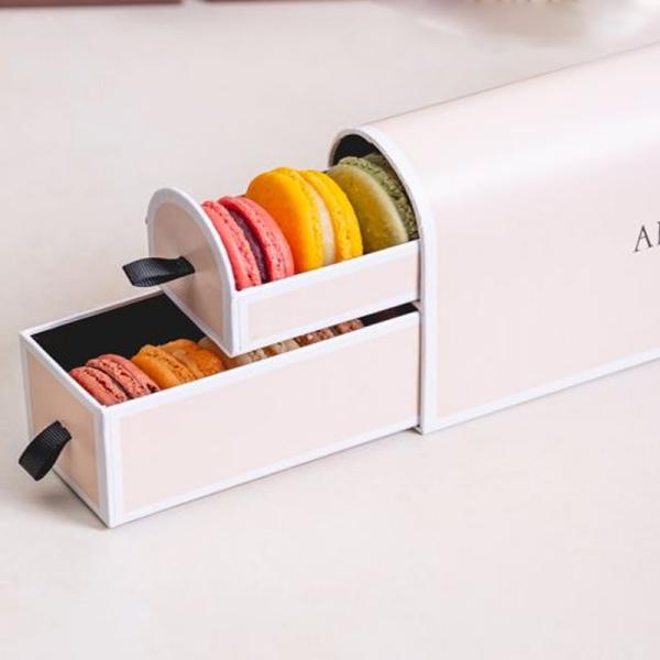 Quality Cookies Christmas Macaron Gift Box Paperboard Custom for sale