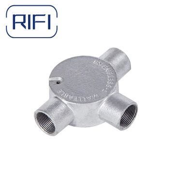 Quality Tee 3 Way Hot Dip Galvanised Circular Junction Box For Electrical Installations for sale