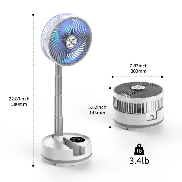 Quality Socool Fan 20000mAh 9th Speed Colour Screen 8h Timing Folding Fan USB Emergency Power Supply Charging Type-C LED Adjustable Table Fan for sale