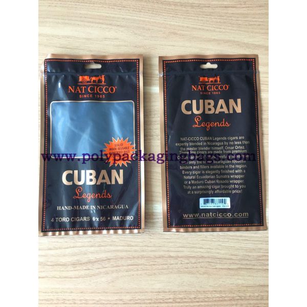Quality Gravure Printing Custom LDPE Cigar Humidor Bags for sale
