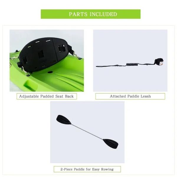 Quality Standard Features 1 Person Sit On Top Kayak for Water Sport Fishing Includes for sale