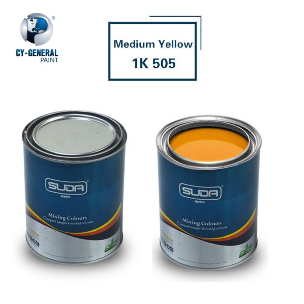 Quality Medium Yellow 1K Basecoat High Strength Acrylic Clear Coat Automotive No Weathering for sale