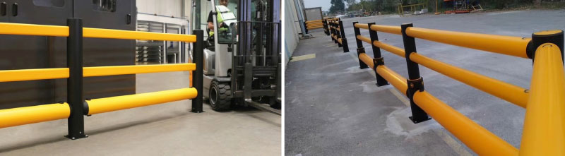 Flexible Pedestrian Barrier  Anti-Collision Guardrails Warehouse Safety Barrier Traffic Guardrails