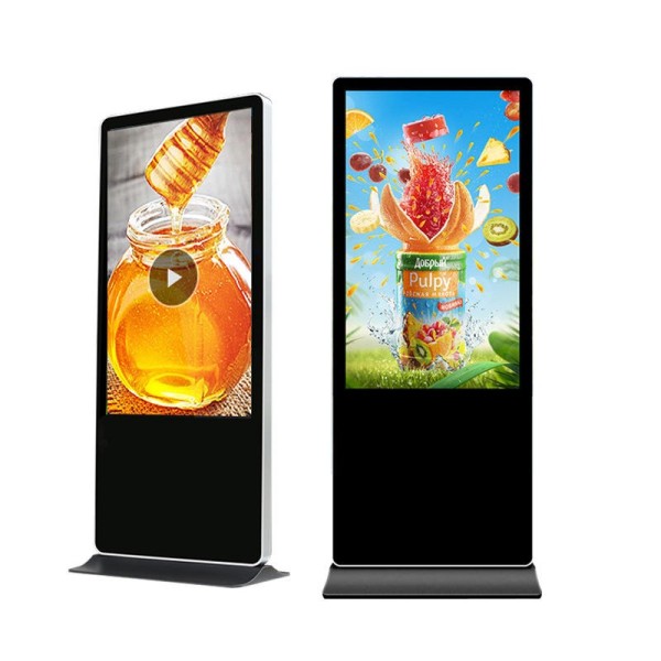 Quality CH Smart Android Video Exhibition Advertising Screen Lcd 55 Inch Indoor Floor Stand Vertical Digital Signage Display for sale