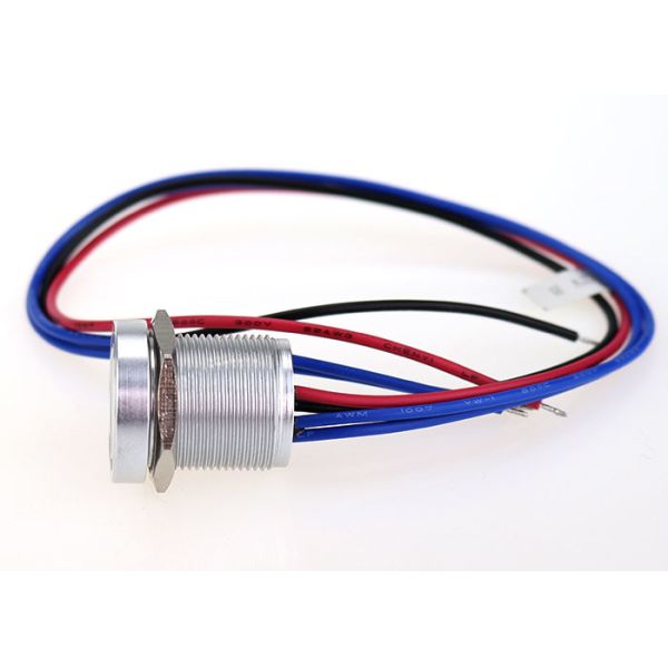 Quality 12V 24V LED Illuminated Piezo Touch Switch , 19mm Switch Push Button Momentary for sale