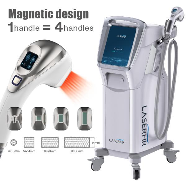 Quality 4 In 1 Permanent Diode Laser Hair Removal Machine High Power Adjustable Spot Size for sale