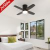 china 36 Inch Modern Led Invisible Ceiling Fan Mini 4 Plywood Blades Low Profile
