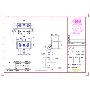 Quality 3 Position Barrier Terminal Block For Car Amplifier BT03-002B BT3-27 for sale