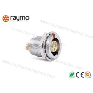 Quality Fixed Receptacle 4 Pin Cable Connector, Plug Lemo B Series Straight PCB Contacts for sale