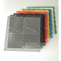 Quality Interlockable Polypropylene Garage Floor Tiles 400*400mm Garagetrac Flooring for sale