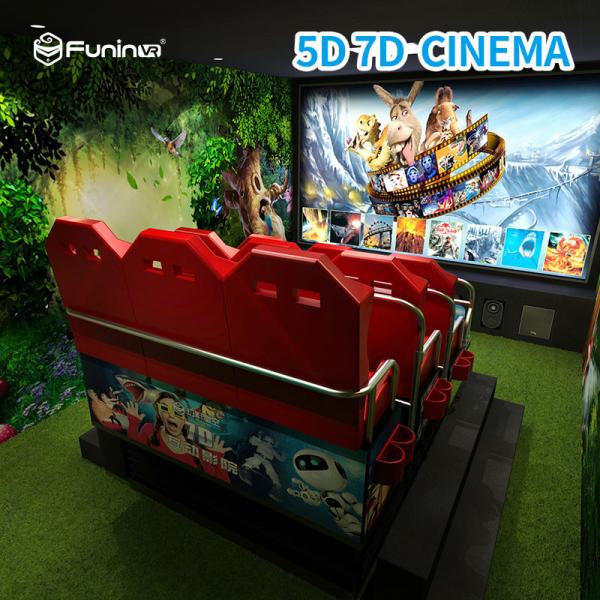 Quality Metal Screen 7d Simulator Cinema 6 / 9 Seats With Wind Effects Electric System for sale