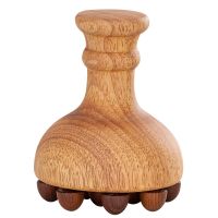 Quality Full-body Massage Oak Handle Body Meridian Massage Brush Body Gua Sha Massager for sale