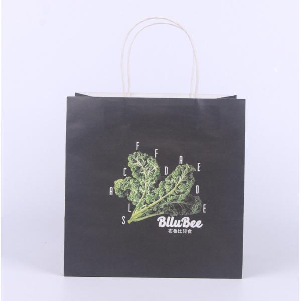 Quality CMYK Printing Wide Base Paper Carrier Bags for sale