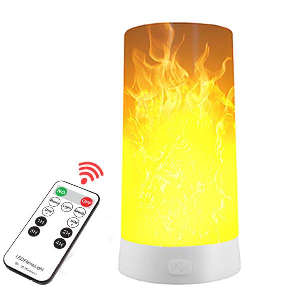 Quality 5W DC5V 1A USB Magnetic Gravity Sensor Led Flame Lamp With IR Remote Control for sale
