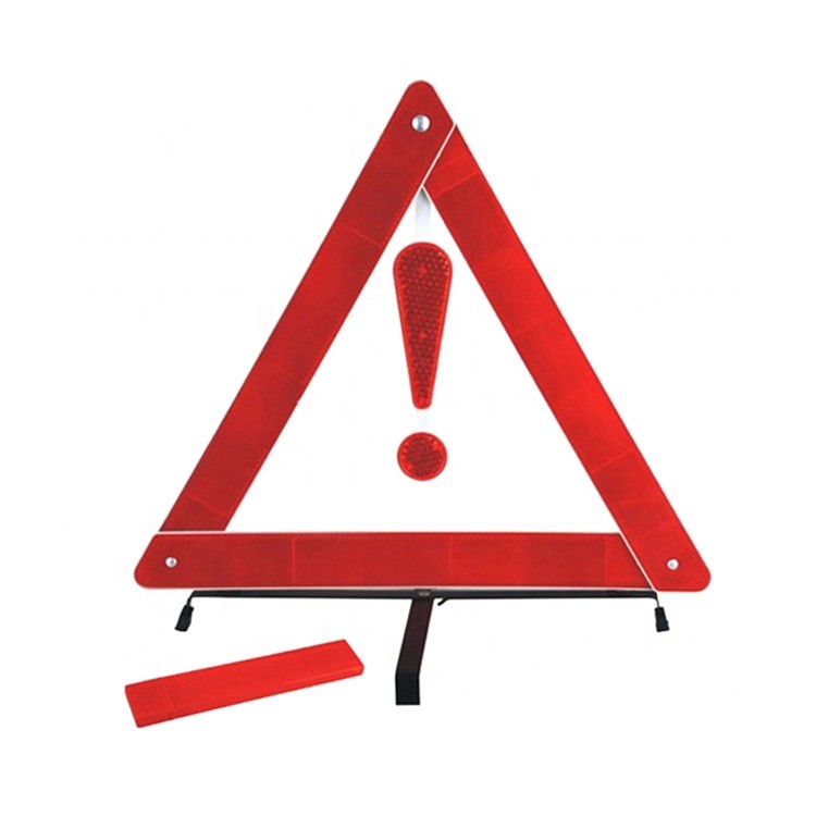 Quality Easily Assemble Red Dot Reflective Roadside Car Emergency Warning Triangle for for sale