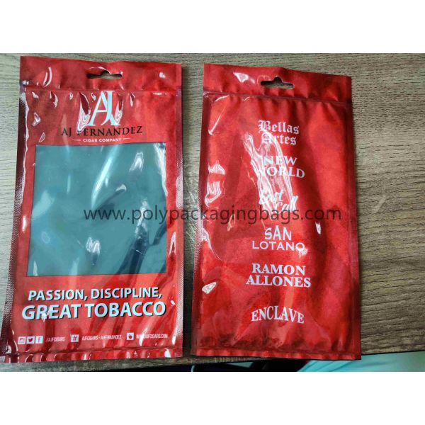 Quality Travel cigar moisturizing bag with moisturizing and humidifying system with red printing for sale