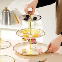 Quality 10-Inch White Ceramic Plate 3-Layer Disposable Plates Tableware for Valentine's for sale