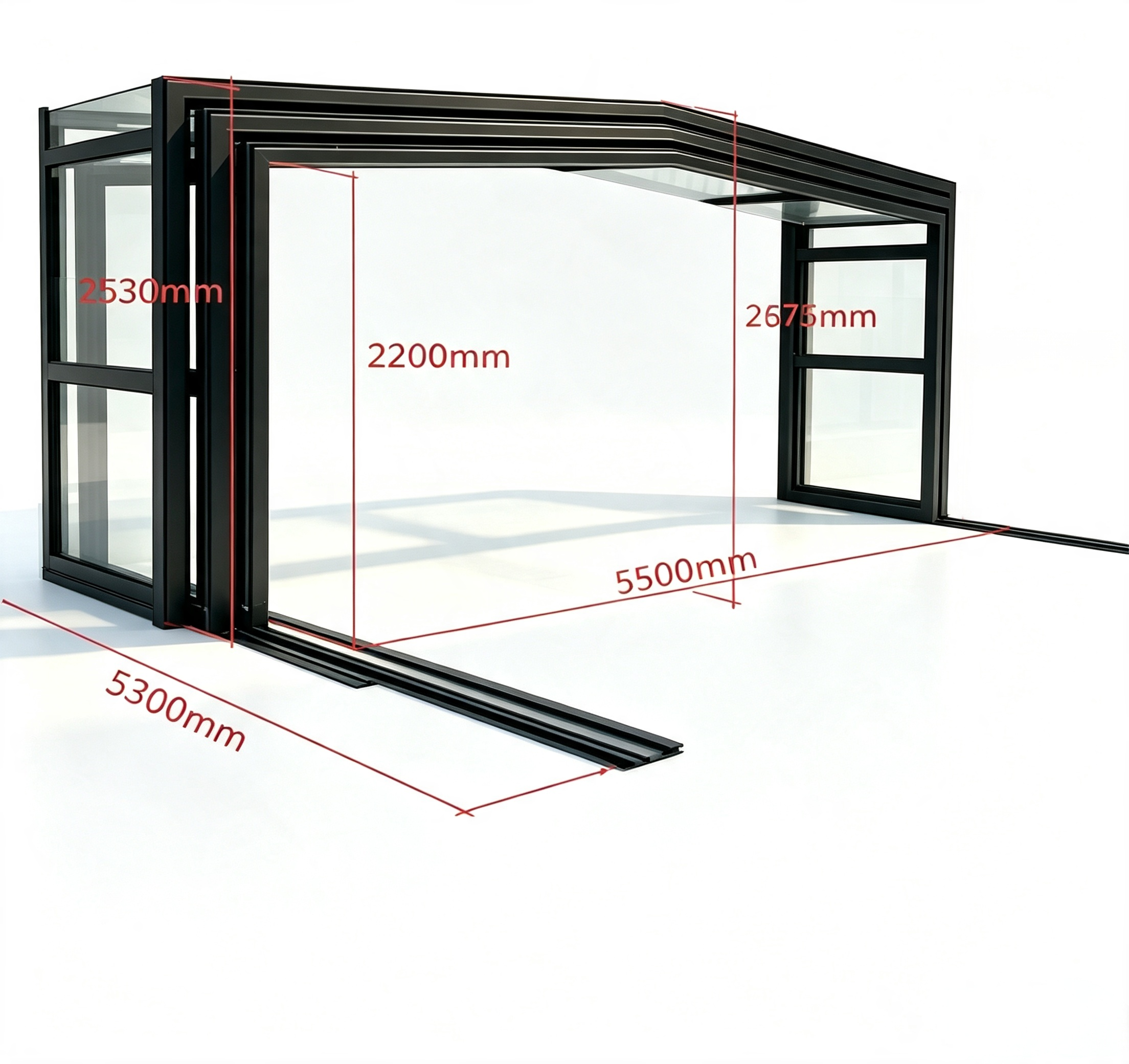 Quality Movable Foldable Aluminum Pool Enclosure Electric Retractable Sun Room Smart for sale