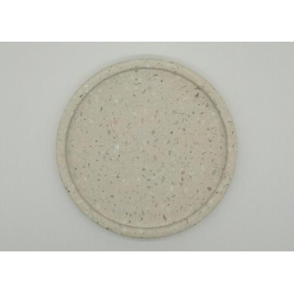 Quality Terrazzo Stone Serving Tray , Kitchen Serving Trays Beige Smooth Surface for sale