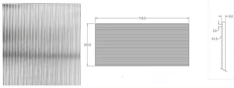 Ultra Clear Tinted Stream Pattern Glass Textured Cabinet and Door Glass Pane Design