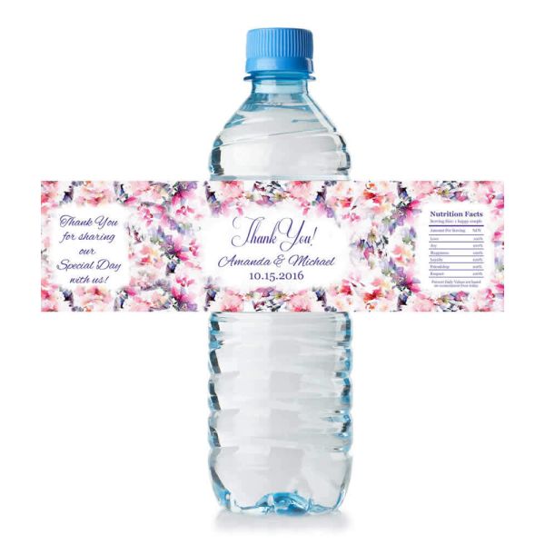 Quality Custom Printed Waterproof Multi-color Clear Private Self-adhesive Spring Water Beverage Bottle Label Sticker for sale