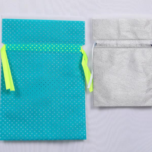 Quality Custom Logo Non-Woven Drawstring Bag 34x42cm 10-15kg Capacity for sale