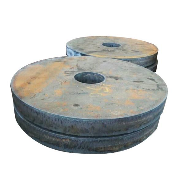 Quality 80mm CNC Flame Cutting Q355B Carbon Steel Flat Round Metal Plates for sale