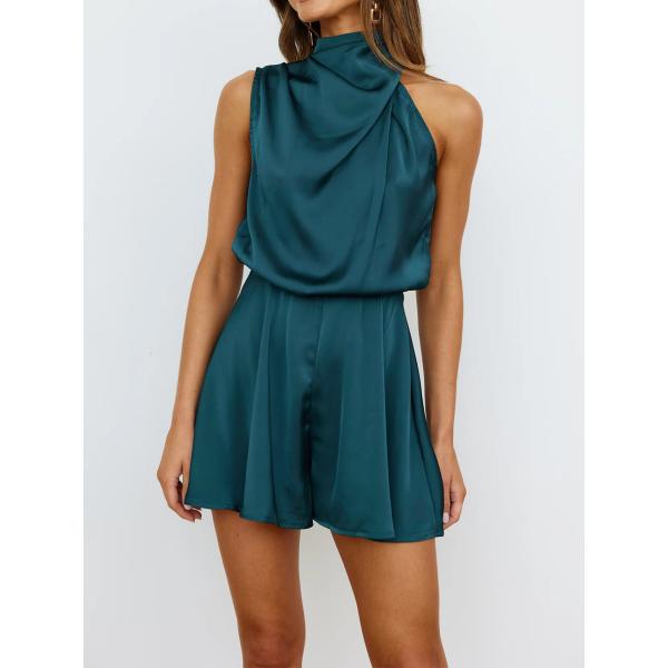 Quality Summer Women Sleeveless One Piece Jumpsuit Temperament High-Neck Jumpsuits for sale
