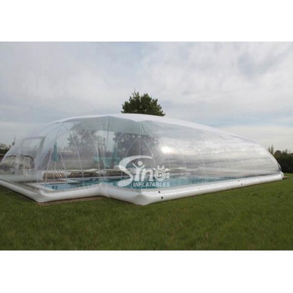 Quality Outdoor custom size transparent inflatable pool dome with covered ceiling for sale