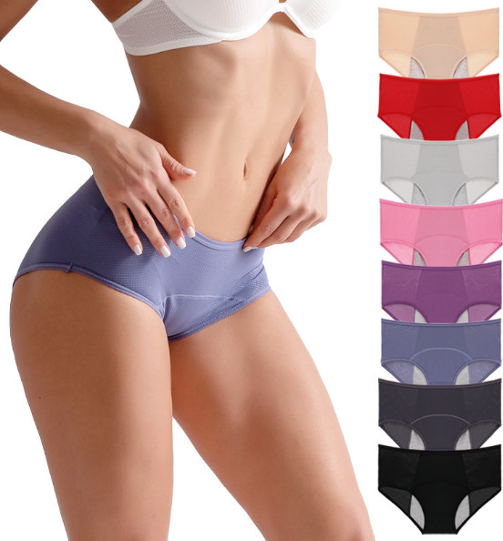 Quality 3 Layer Washable Reusable Leak Proof Underwear Elastic Moisture Absorption for sale