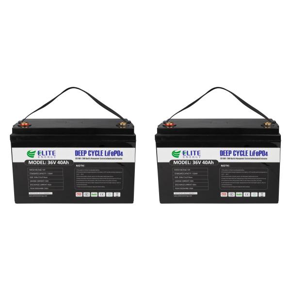 Quality Rechargeable Li ion 40Ah 1536Wh 36V LiFePO4 Battery Deep Cycle for sale