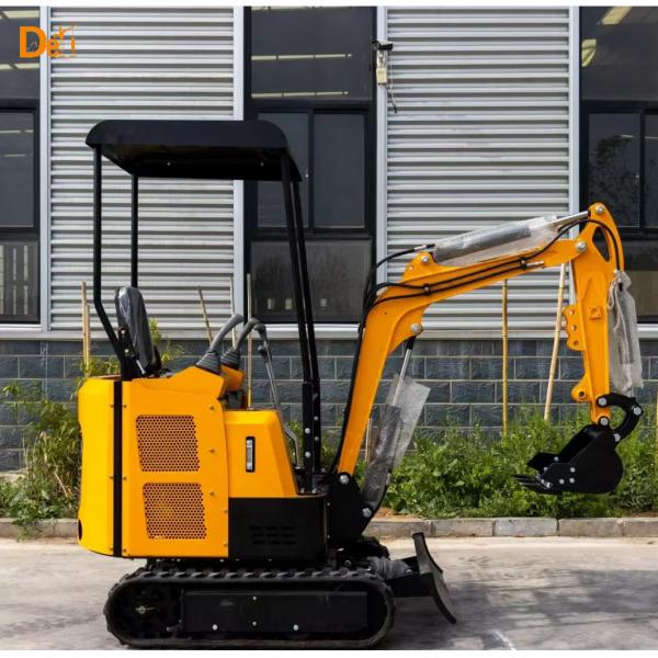 Quality 1.2 Ton Micro Digging Machine CE Approved Small Crawler Excavator Yellow Black for sale