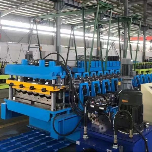 Quality 220V Steel Hydraulic High Speed Glazed Tile Roll Forming Machine With PLC for sale