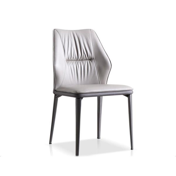 Quality Dining Room Metal Dining Table Leather Upholstery High Back Chair For Restaurants for sale