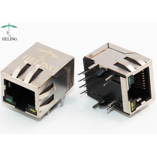 Quality Right Angle RJ45 100Base T Connector Horizontal Entry Standard Latch Down for sale