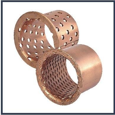 Quality CuSn8 Self Lubricating Plain Bearing , Metric Flanged Sleeve Bearing VSB-22 for sale