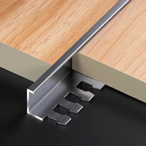 Quality L Shaped Aluminium Tile Strip 12mm Decor Angle Marble Tile Edging Trim for sale