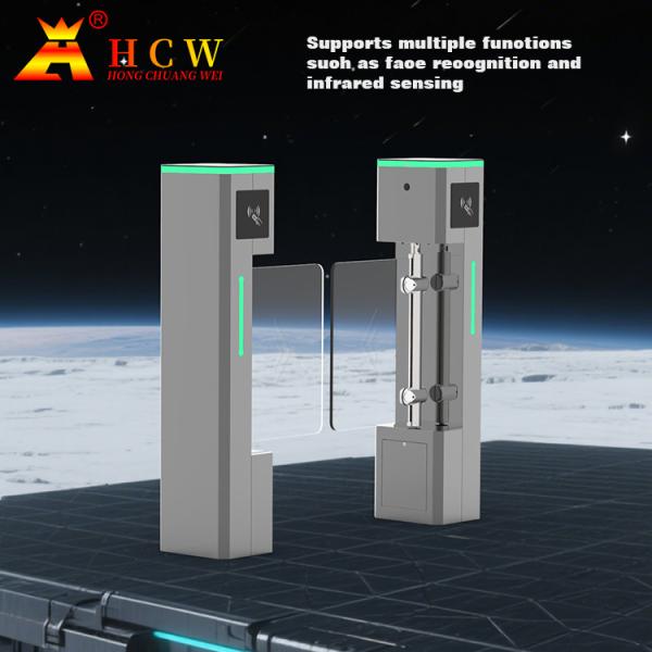 Quality HCW Swing Turnstile Gate With Biometric Speed Barrier Double Channel For Pedestrian Access for sale