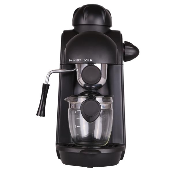 Quality Black 220V Espresso Machine , 240ml Small Espresso Machine With Steamer for sale