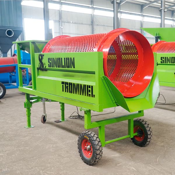 Quality Highly Portable Automatic Trommel Screen Drum Sieve Separator for Soil Topsoil for sale