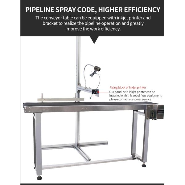 Quality 1.5m Length SS Body Material Conveyor Belt Table for Semi-automatic Production for sale