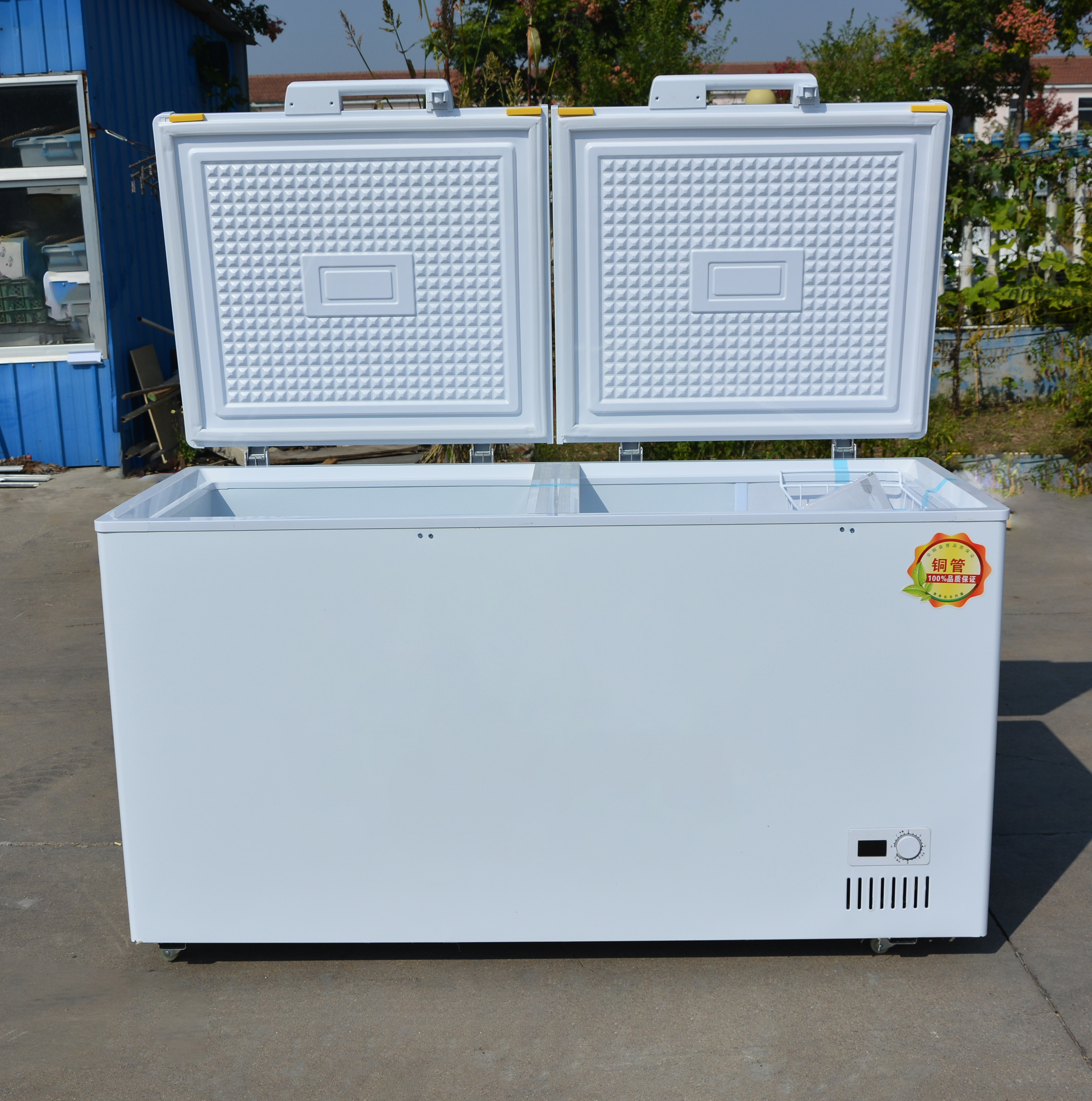 Quality 398L~1298L Horizontal Freezer Refrigerator Nice 2-Door White Ice Cream Freezer for sale