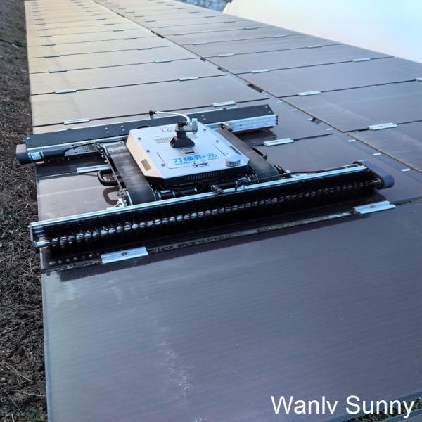Quality 24V Operating Voltage Solar Panel Cleaning Robot with DC Motor and Rolling Brush for sale