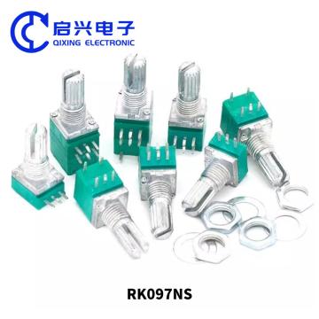 Quality RK097NS Single F Shaft Rotary Potentiometer Switch B10K B20K B50K B100K for sale