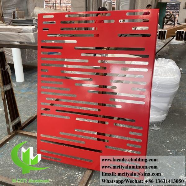 Quality CNC Engraved Powder Coated Perforated Aluminum Facade Panel with Customizable RAL Colors for Building Wall Decoration for sale