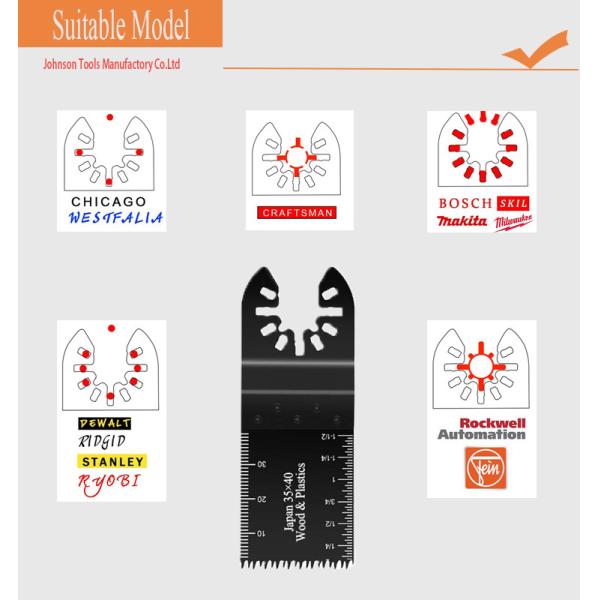Quality TUV 35x40mm Japan Teeth Quick Release Oscillating Multi Tool Saw Blades for sale