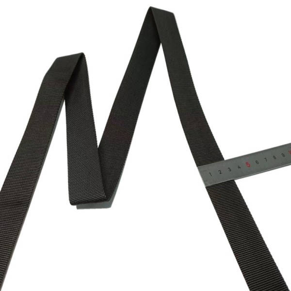 Quality Black Plain Weave PP Webbing Polypropylene Thick Webbing For Backpack Diy Belt for sale